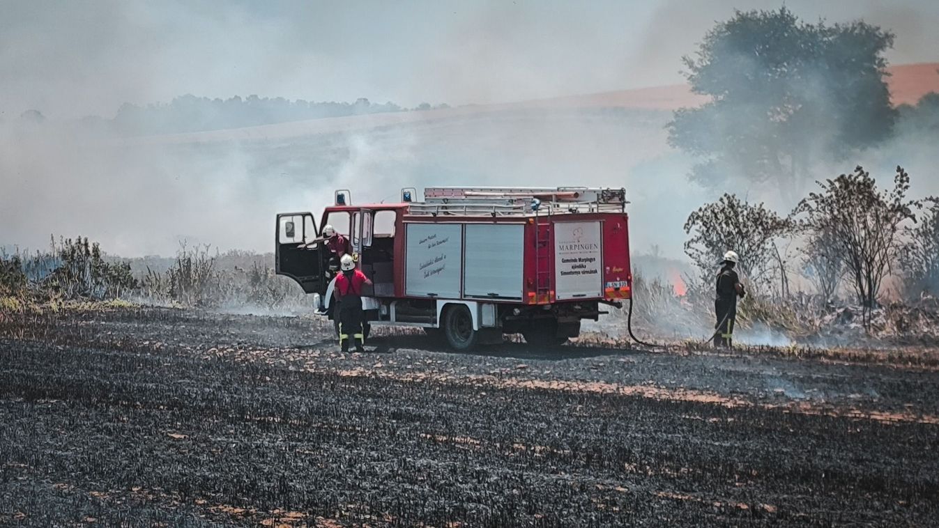 Lángba borult a gabonatábla – a füst a 61-es utat is beterítette